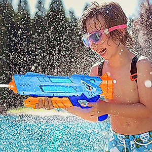 Super Water Guns for Kids Adults - 2 Pack Super Water Blaster Soaker Squirt Guns 1200cc with Excellent Range - Ideas Gift Toys for Summer Outdoor Swimming Pool Beach Sand Water Fighting Play