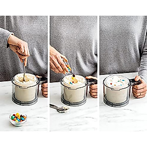 Pints 4 Pack, Compatible with NC299AMZ & NC300s Series Creami Ice Cream Makers, BPA-Free & Dishwasher Safe, Color Lids, 1, Clear/Grey/Lime/Pink/Acqua