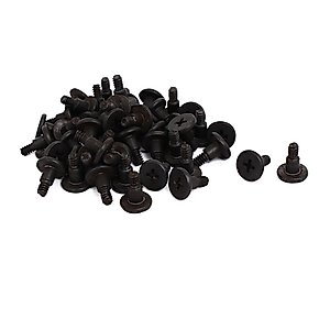 uxcell® Laptop Computer Shockproof Phillips Flat Head Bolts Hard Drive Screws Black 50pcs