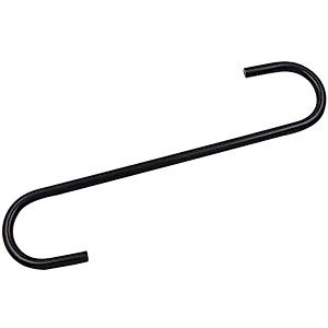 GDQLCNXB Extra Large 10 inch S Hooks for Hanging,S Shaped Hook Heavy Duty,Black Long S Hooks for Hanging Plant,Basket,Tree Branch,Closet,Garden,Pergola,Indoor Outdoor Uses 8 PCS