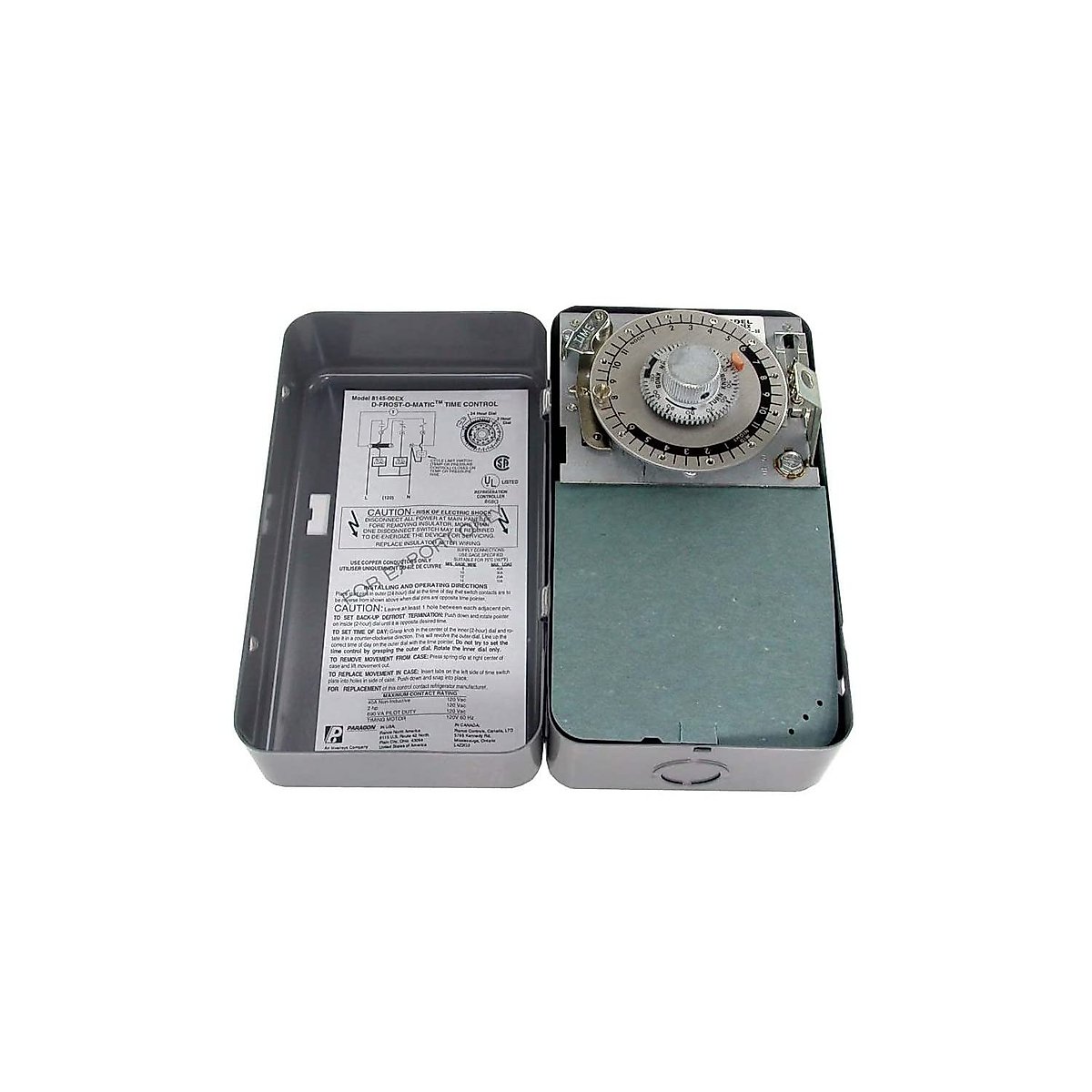 Defrost Timer Paragon 220v/60hz D80-8045-20ex Time-Time The Paragon 8000 Series Commercial Defrost Controls are designed for com