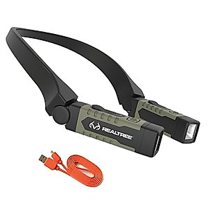 EZRED RT357, Real Tree 300 lumen Neck Light, Red and White light, For Hands-Free Lighting, Hunting, Fishing Light