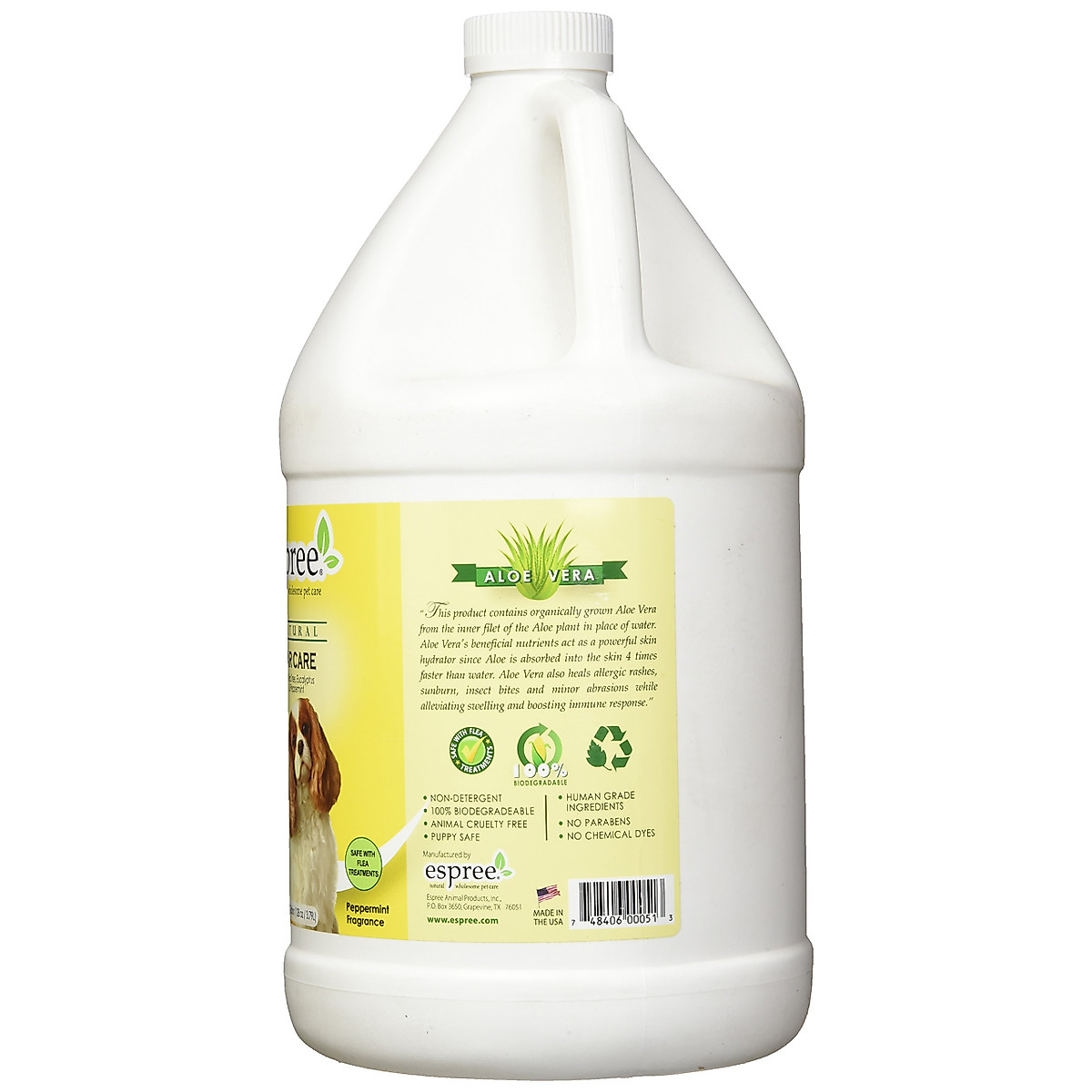 Espree Ear Care Cleaner for Dogs - Removes Dirt & Debris - Restores Ear Natural Balance and Health - Fresh Peppermint Fragrance - 1 Gallon
