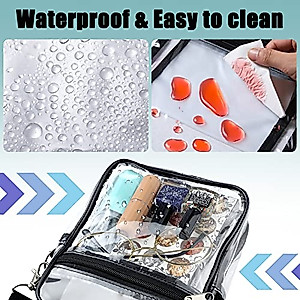 6 Pcs Clear Bag Transparent Stadium Approved Purse with Pocket Plastic PVC Handbag for Women Concert Sport (Simple Style)