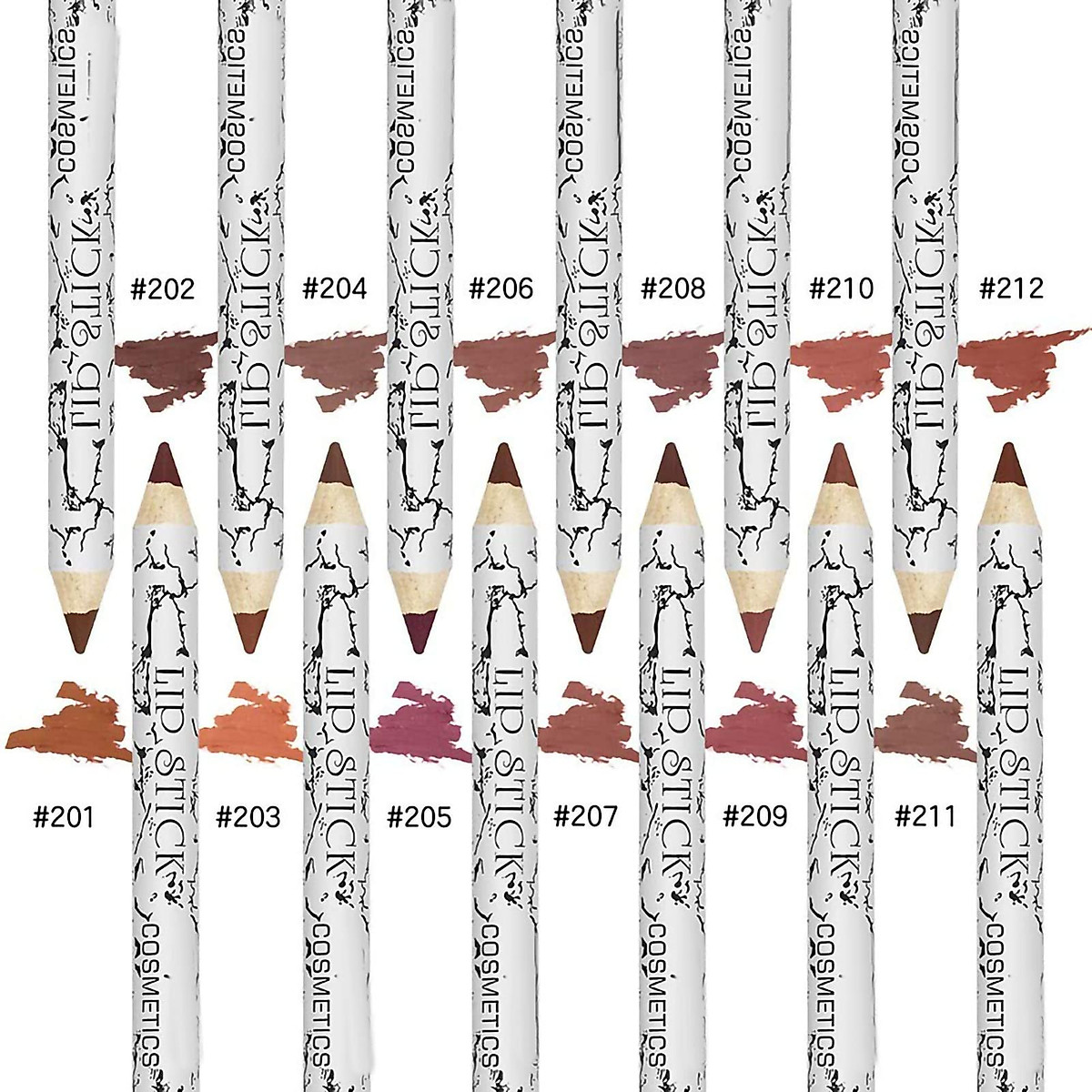 Matte Lip Liner Pencil, Professional Long Lasting Lip Liner Pencil Waterproof Lip Liners, Pack of 12