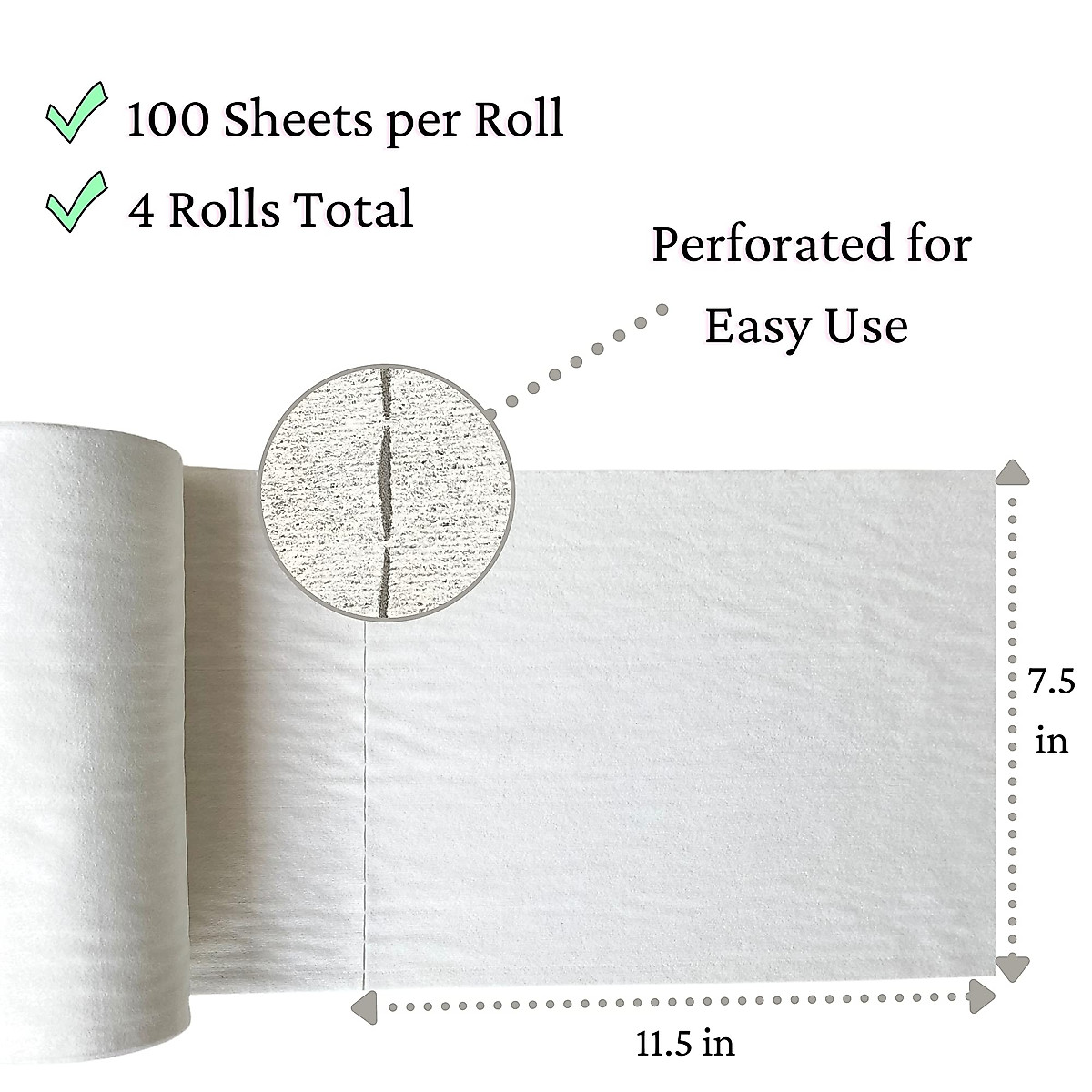 Kohana Baby Soft Biodegradable Bamboo Diaper Liners for Easy Cloth Diapering | Unscented & Chlorine Free - 400 Sheets (4 PK)