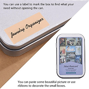 3 Pack 3.75 by 2.45 by 0.8 Inch Silver Metal Rectangular Empty Hinged Tins Box Containers with Lids Mini Portable Box Small Storage Kit, Home Organizer