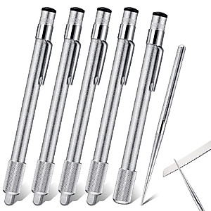 Honoson 5 Pieces Pocket Knife Sharpener Serrated Knife Sharpener Diamond Honing Rod Tactical Pen Steel Rod Pen for Kitchen Outdoor Hunting Fishing Hiking Camping Garden Tools