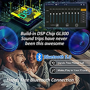 Double Din Car Stereo - Corehan 10 inch Touchscreen Car Radio Bluetooth Multimedia Player with Backup Camera Compatible with Wireless Carplay, Wireless Android Auto, Mirror Link
