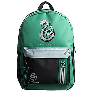 Bioworld Harry Potter Slytherin 16" Laptop Backpack & Lanyard Combo Set