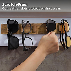 Spaceneat Sunglasses Holder for Wall - Keep Your Eyewear Safe - Sunglass Organizer Storage, Eyeglass Holder Stand, Sun Glasses Organizer Display Rack - Sunglass Holder for Multiple Glasses, 5 Slots