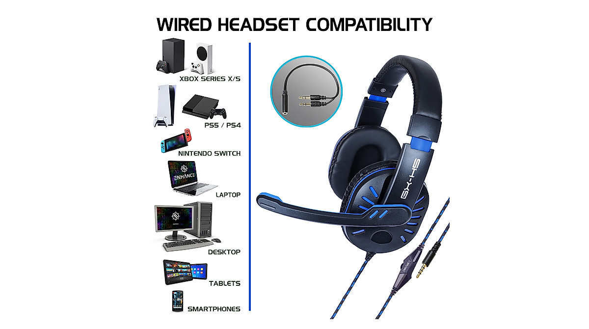 ENHANCE GX-H5 Gaming Headset - Universal & Comfortable