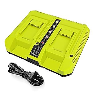 JYJZPB Dual Channel OP401 40V Battery Charger for Ryobi 40V Battery OP4050A OP4026 OP40601 OP4040 OP4030 OP4015 OP40201 Lithium Battery