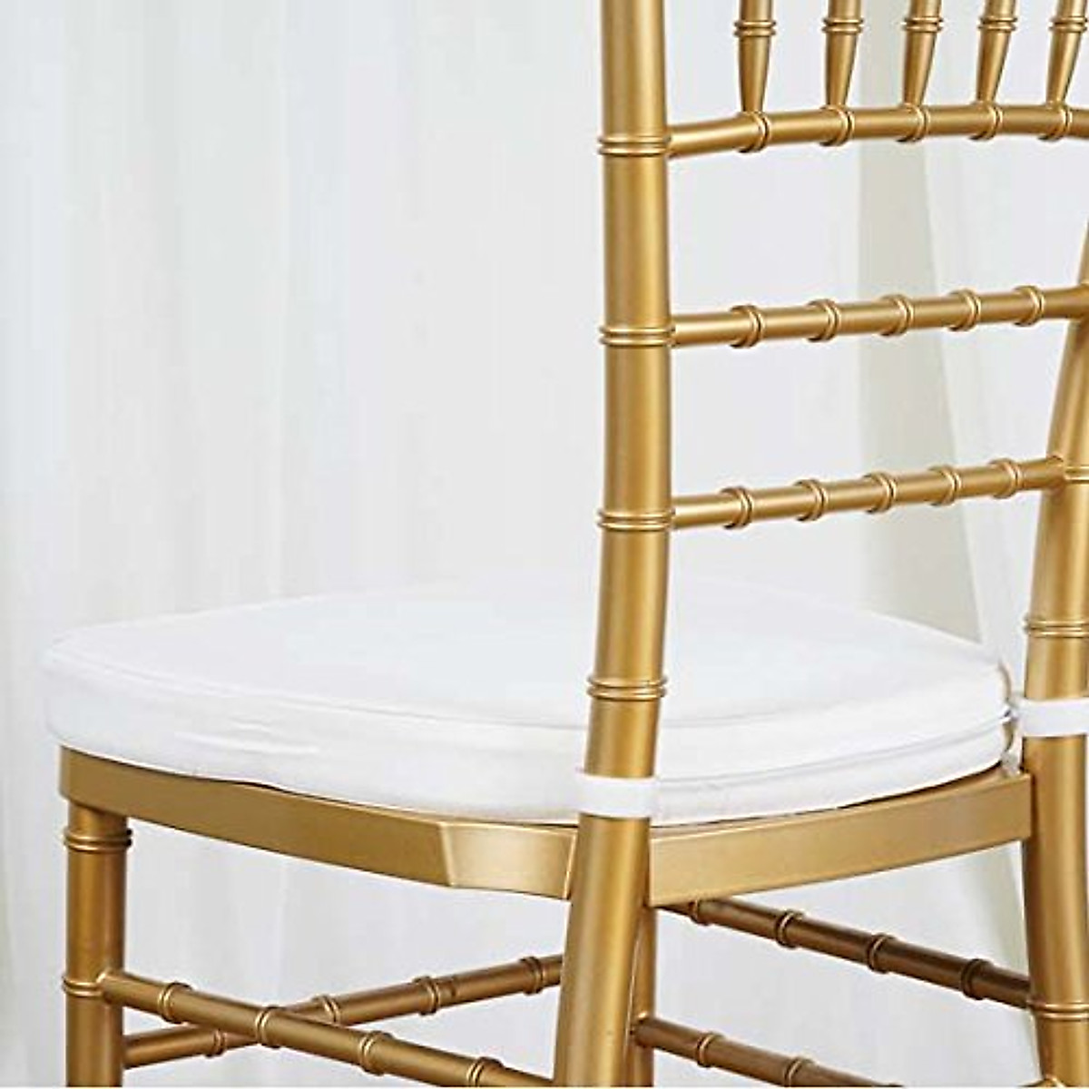 Tableclothsfactory 50PCS Ivory Chiavari Chair Cushion for Wood Resin Chiavari Chairs Party Event Decoration - 2" Thick
