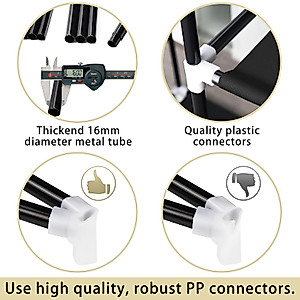 LOKEME Portable Closet, Black Wardrobe Closet Organizer with Cover, Portable Closets for Hanging Clothes 65.4x17.4x64.4 inch,4 Hanging Rods and Shelves, Large Capacity for Bedroom, Living Room