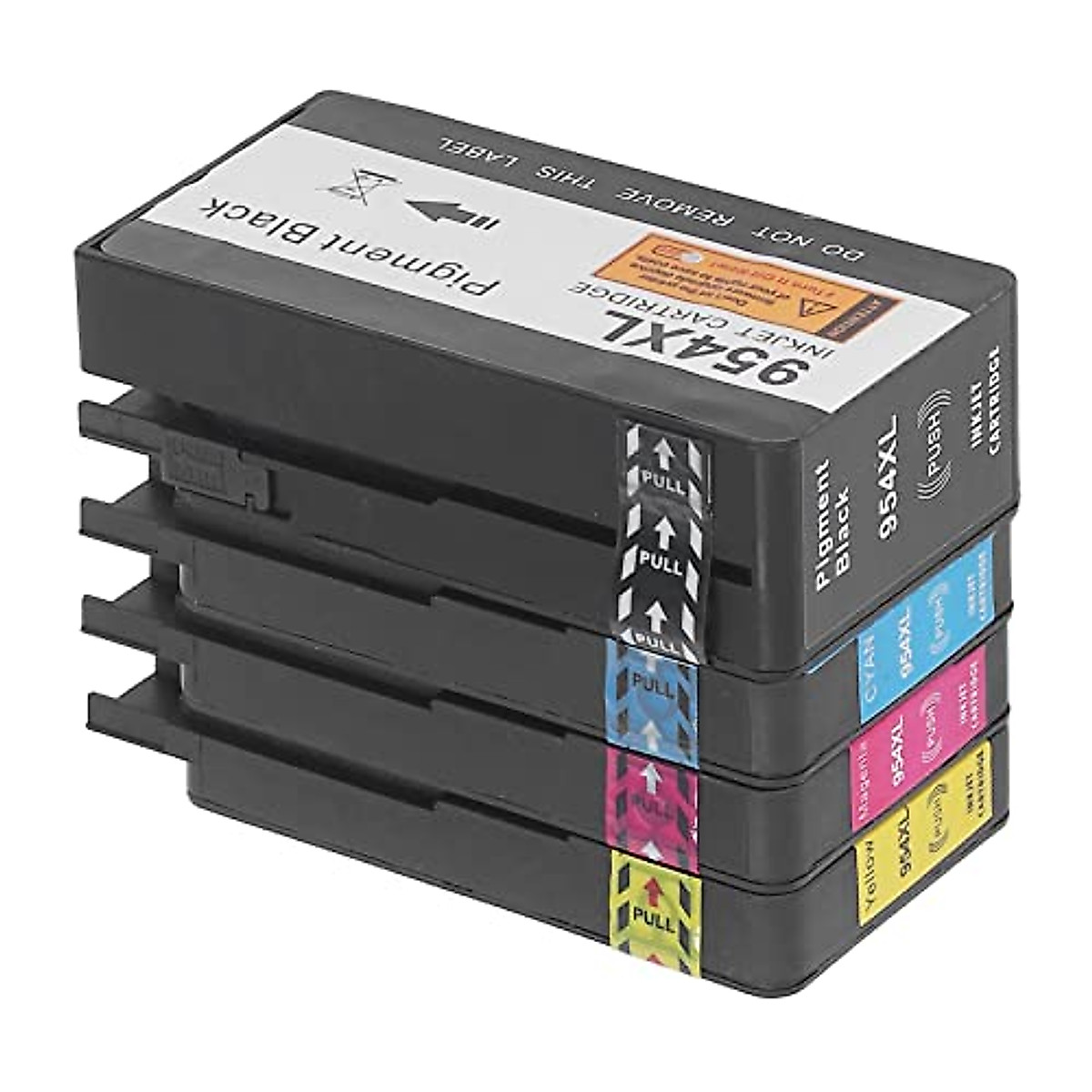Hilitand 4 Colors BK C M Y Printer Ink Cartridge Set Large Page Capacity Smart Chip Practical Printer Cartridge for Office Printing
