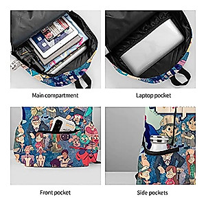 Anime Eddsworld Backpack Unique Travel Laptop Backpack Business Daypack Microfiber Large Backpack For Teen Boys And Girls