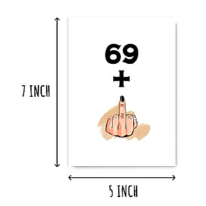 Funny 70Th Birthday Card - 69+1 Women Or Men - Sweet 70 Years Old Birthday Gift - Gift Perfect For Husband Wife Brother Sister