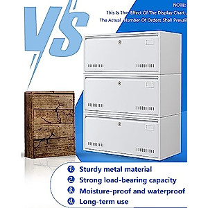 BUTISOW Lateral File Cabinets with Lock,1 Drawer Steel Wide Filing Organization Storage Cabinets,Home Office Furniture for Hanging Files Letter/Legal/F4/A4 Size (Mechanical-White)