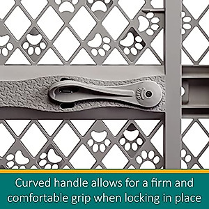 MYPET North States 40” Paws Portable Pet Gate: Made in USA, Expands & Locks in Place with No Tools. Pressure Mount. Fits 26"-40" Wide (23" Tall, Fieldstone)
