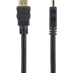 StarTech.com 6ft (2m) HDMI Cable - 4K High Speed HDMI Cable with Ethernet - UHD 4K 30Hz Video - HDMI 1.4 Cable - Ultra HD HDMI Monitors, Projectors, TVs & Displays - Black HDMI Cord - M/M (HDMM6)