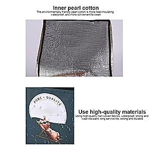 Reusable Shopping Insulated Bags Heavy Duty Thermal Totes with Zipper and Handle for Food Delivery Blue M