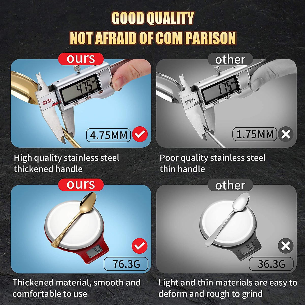 Lemeya Hammered Gold Silverware Set for 4,Stainless Steel 20-Piece Modern Cutlery Set,Mirror Polished Heavy Duty Flatware Set Utensil Set,Knives Spoons and Forks Set,Dishwasher Safe