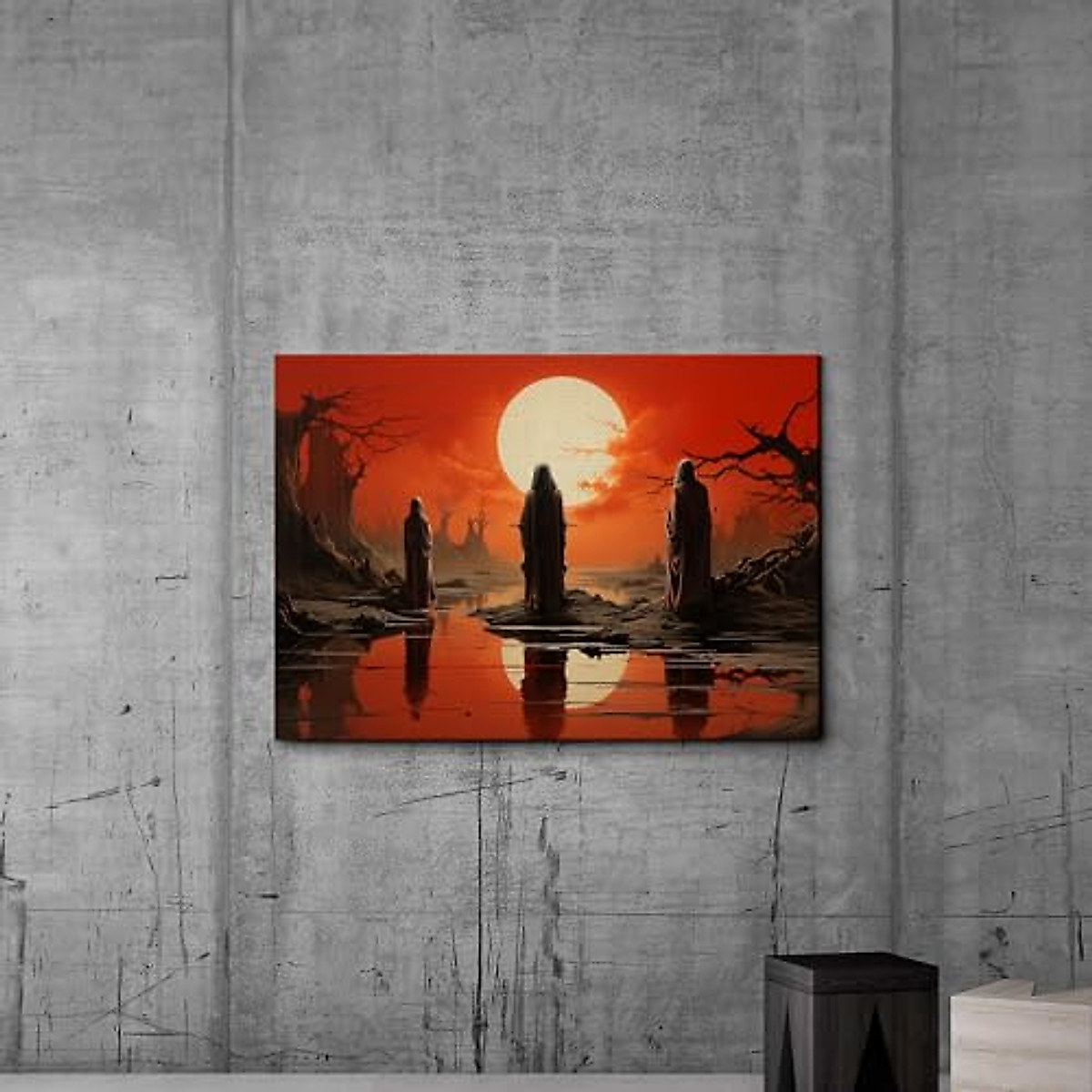 Majestic Black Stallion Galloping In The Clouds, Black Horse On Salt Flats, Canvas Print, Black Horse Print, Black Horse Wall Art