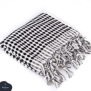 Organic Turkish Cotton Hand Towels for Bathroom | Oversized - 17 x 35 Inches | Large Soft Plush Fluffy Highly Absorbent Towels for Kitchen, Hand and Face (Black, Hand Towel)