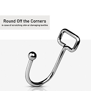 JIQGOZBAN 10 Packs Adhesive Command Hooks, Heavy Duty Wall Hook for Hanging, Waterproof Stick on Hooks for Keys Pictures Bathroom Shower Outdoor Kitchen Door Curtain Rods No Drilling 13lb(Max)