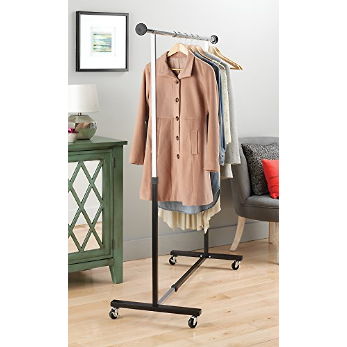 Whitmor Adjustable Rolling Garment Rack