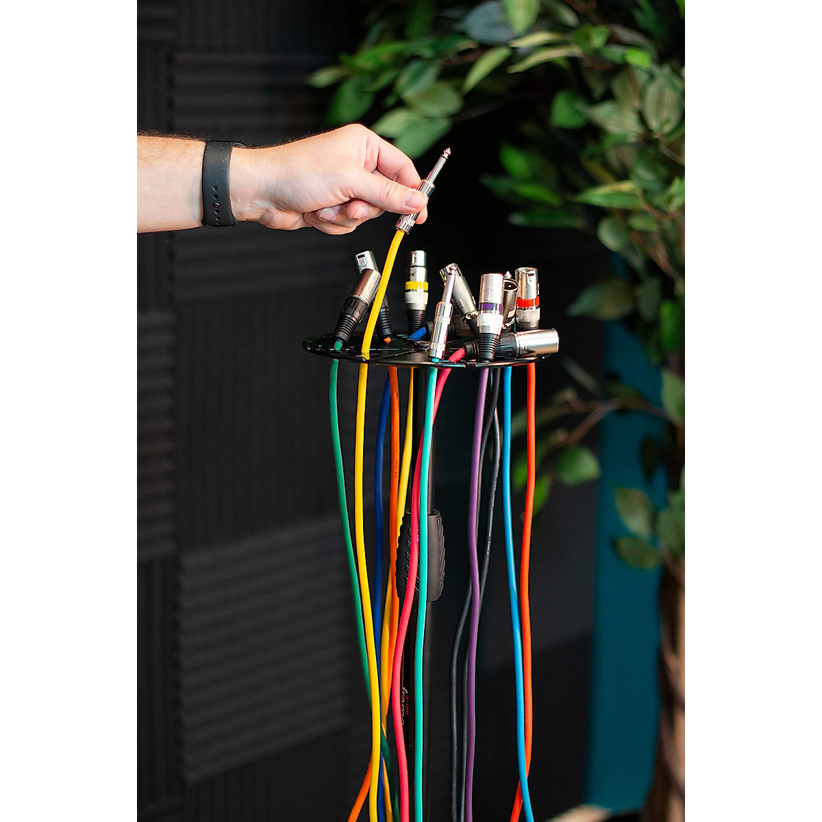 Gator Frameworks Microphone Stand Cable Hanger & Organizer; Prevents Cables from Over-Coiling or Kinking (GFW-CABLEHNGRTRAY)