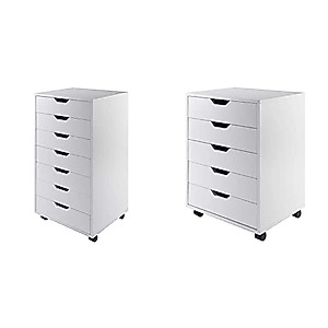 Winsome Halifax Storage/Organization, 5 Drawer, White & Halifax Storage/Organization, 7 Drawer, White