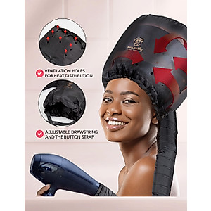 BEAUT'E SEOUL Hooded Hair Dryer Set for Cowash - Beaute Seoul Bonnet Hair Dryer Attachment with Cowash Pod for Natural Curly Textured Hair Care