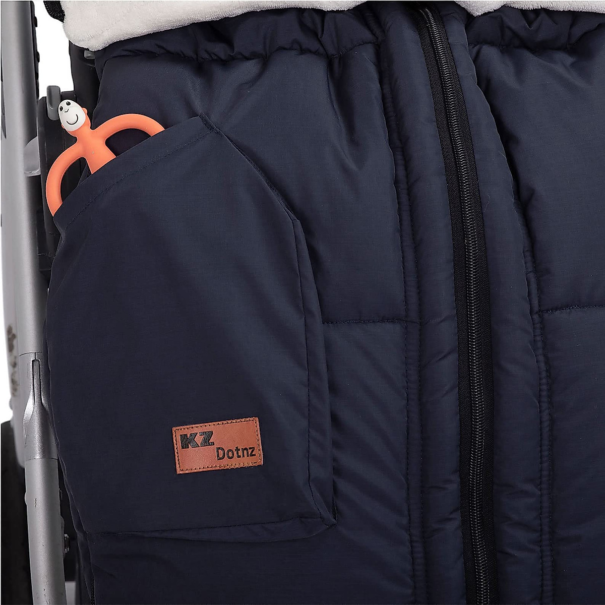 KZ Dotnz Universal Footmuff for Stroller with Adjustable Side Central and Botton zips, Stroller Footmuff with Soft Hood, Waterproof Warm Outdoor Baby Stroller Bunting Bag/Stroller Accessories