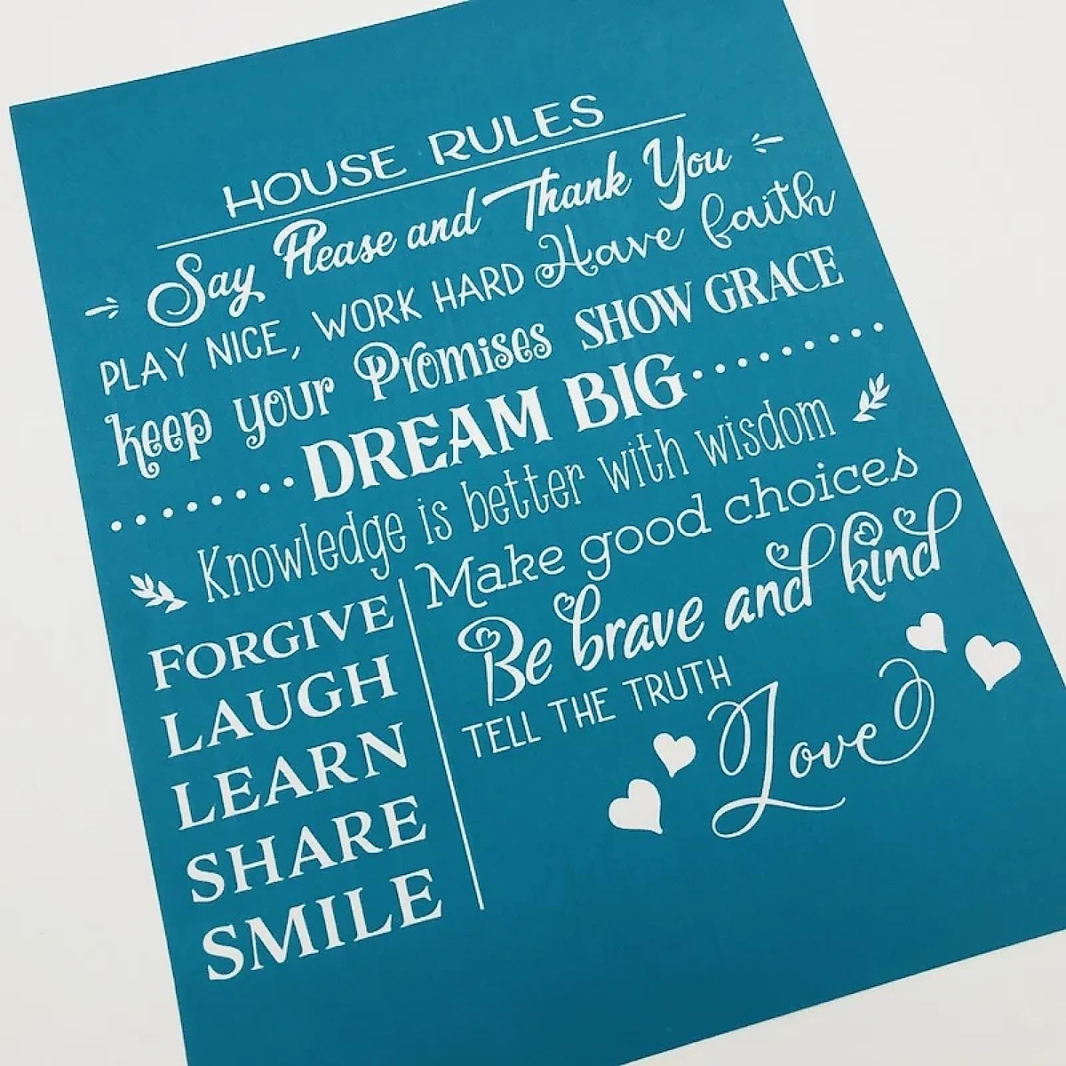 MANGOUSONG Screen Printing Kit,22x28cm House Rules Mesh Screen Stencils Self-Adhesive Silk Screen Printing Stencil for Canvas Bag Print