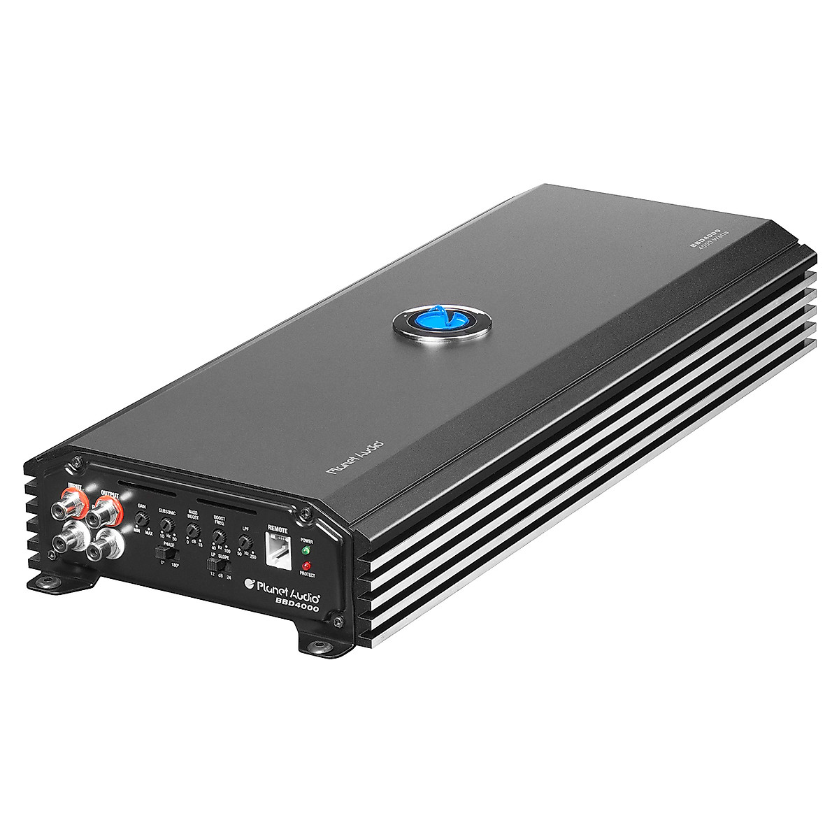 Planet Audio BBD4000 Class D Monoblock Car Amplifier - 4000 High Output, 1 Ohm, Low Level Inputs, Low Pass Crossover, Hook Up to Subwoofer for Bass