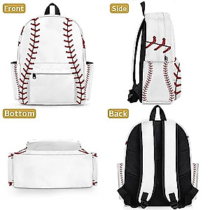 Toddler Backpack for Boys Girls, Kids Backpacks for Preschool, Kindergarten, Elementary School with Padded Back, Durable School Bags Children Bookbags Casual Travel Back Pack (Baseball)