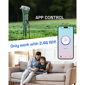 HBN Outdoor Smart Plug Waterproof WiFi Outdoor Outlet Timer with 6 Grounded Outlets, Remote & Voice Control Heavy Duty Yard Stake Plug Compatible with Alexa and Google Assistant No Hub Required