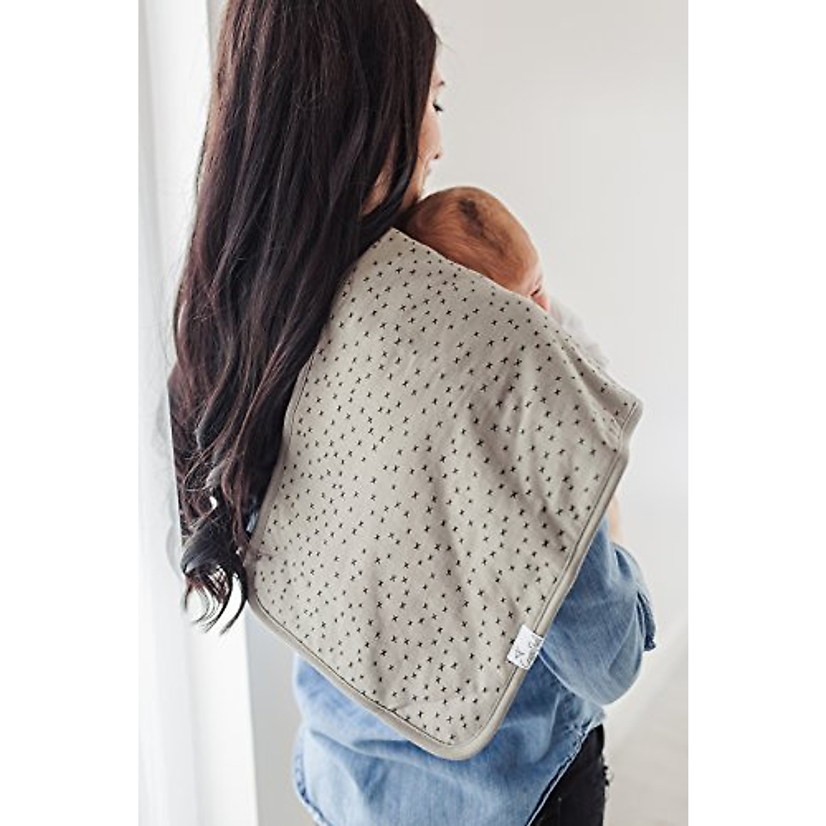 Copper Pearl Baby Burp Cloth Large 21''x10'' Size Premium Absorbent Triple Layer 3 Pack Gift Set “Alta