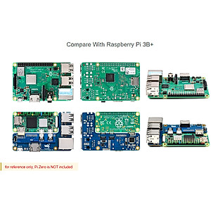 Raspberry Pi Zero to Pi 3B/3B+ Adapter, Connect Raspberry Pi Zero/W/Zero 2 W to Replace Raspberry Pi 3 Model B/3B+, Compatible with Pi 3B/3B+ Hats, Support 1-CH RJ45 Ethernet Port, 10/100 M Adaptive