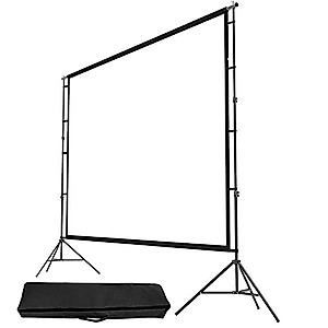 Projector Screen and Stand, Portable 16:9/4:3 HD 4K Movie Screen, with Carry Bag & Tripod Manual Wrinkle-Free Design, for Party Cinema and Camping,150in