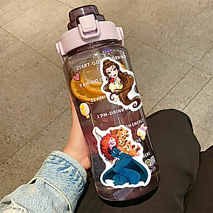 100Pcs Princess Stickers Cartoon Stickers Waterproof Vinyl Stickers for Toddlers Kids Teens Adults Bottle Skateboard