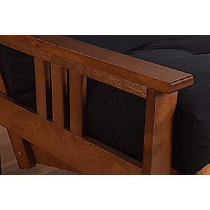 Kodiak Furniture Monterey Futon Set, No Drawers, with Barbados Base and Suede Navy Mattress