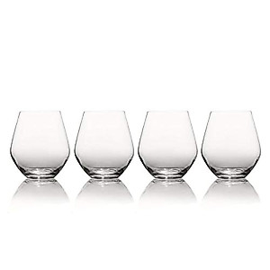 Mikasa Gianna Ombre Smoke Stemless Wine Glass, 1 Count (Pack of 1), Clear