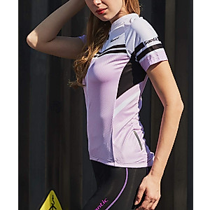 Santic Women's Full-Zip Short Sleeve Cycling Jersey