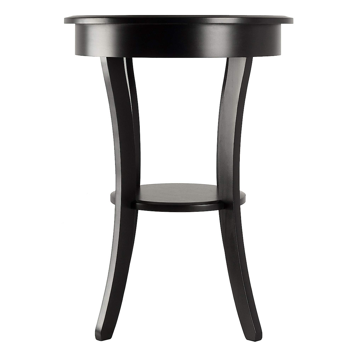 Winsome Wood Sasha Accent Table, Black, 20.00 x 20.00 x 27.00 Inches