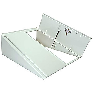 BILCO Size B Basement Door - Powder Coat Finish and keyed Lock kit (White)