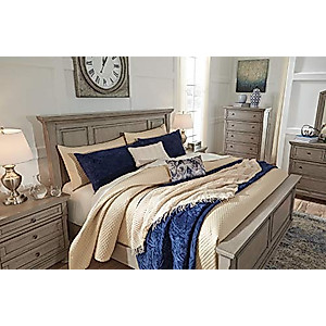 Signature Design by Ashley Lettner Traditional 5 Drawer Chest with Dovetail Construction, Light Gray