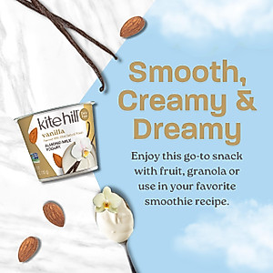 Kite Hill Vanilla Almond Milk Yogurt, 5.3 Ounces, Dairy Free